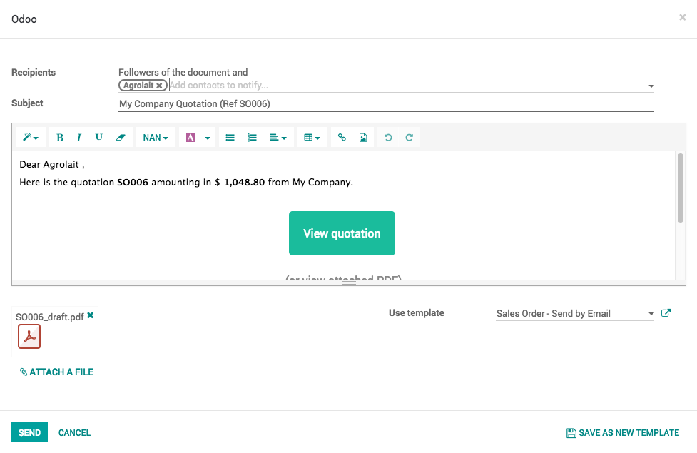 Send Quotation By Email Odoo Online Book 12 0 Documentation Send Quotation By Email Odoo Online Book 12 0 Documentation